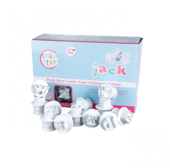 Cake Star - Push Easy Upper Case Alphabet Plunger Cutters Set Large ...