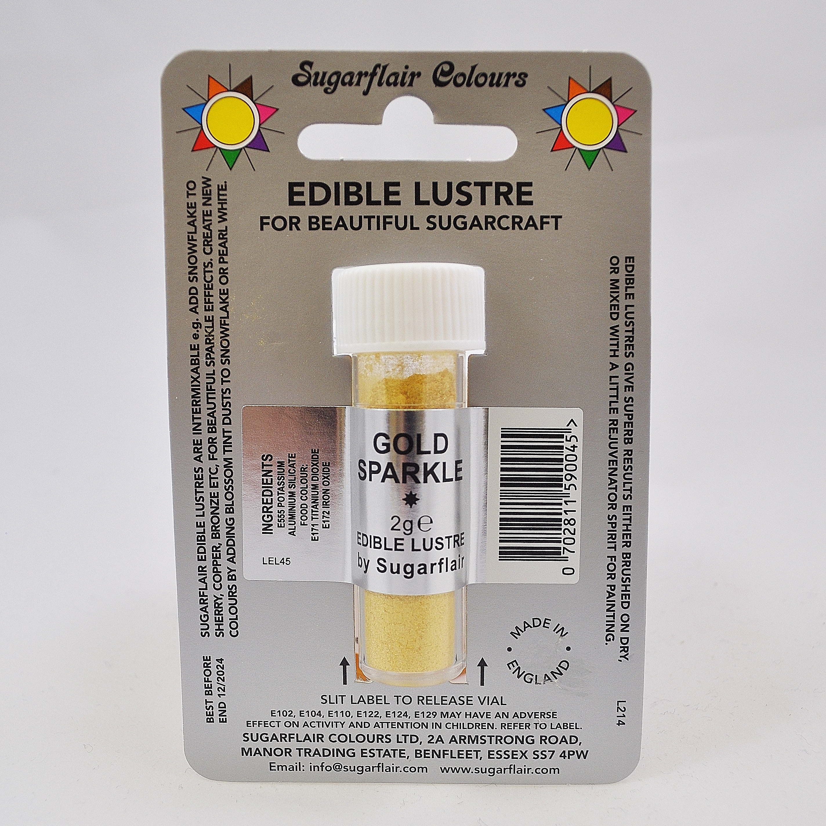 Gold Sparkle Edible Lustre | Sugar & Ice