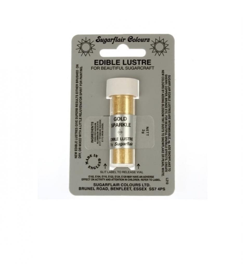 Sugarflair - Gold Sparkle Edible Lustre Dusting Colour - 2g | Sugar & Ice